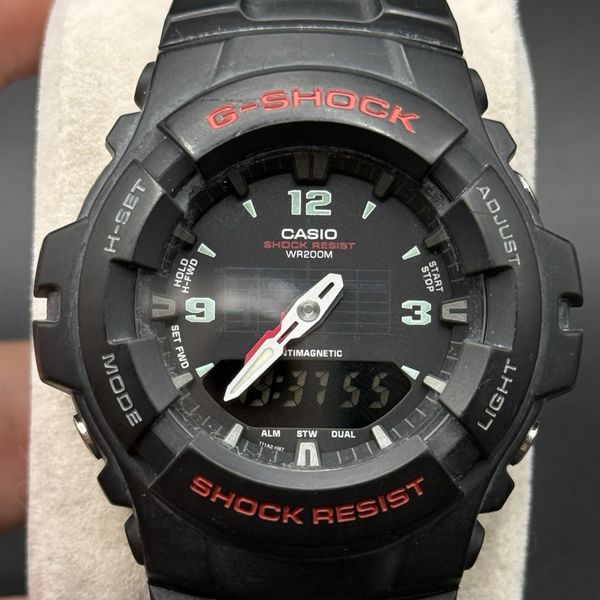 Casio G-Shock 5158 Ana-Digi G100 Ana-Digi Classic Wristwatch ...