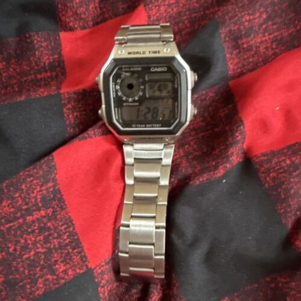 Casio Illuminator 3299 AE-1200WH 42mm Day/Date/Chrono Wristwatch ...