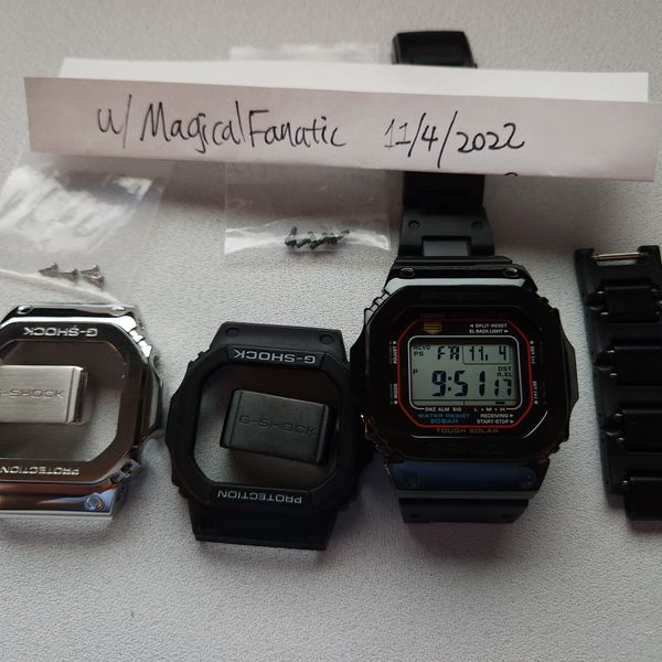[WTS] Gshock GWM 5610 with combi v2 bracelet, chrome and black metal ...