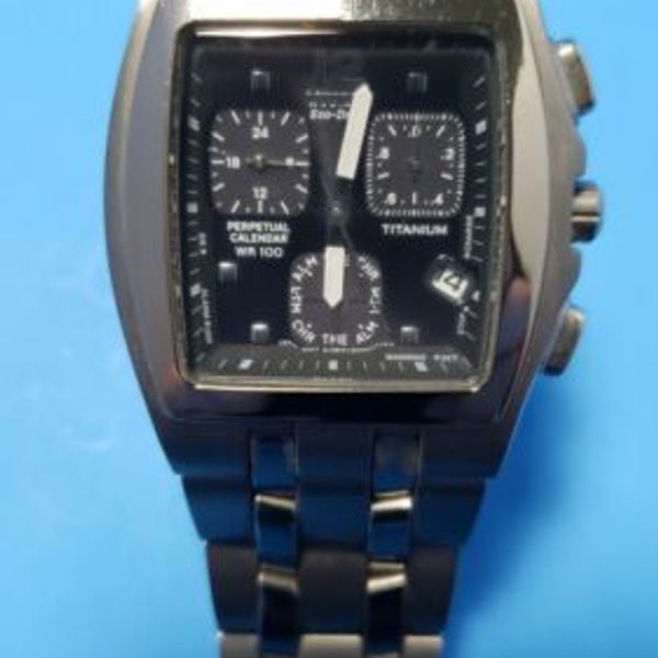 Citizen Eco-drive E812-S011078 Titanium Wrist Watch Perpetual Calendar ...