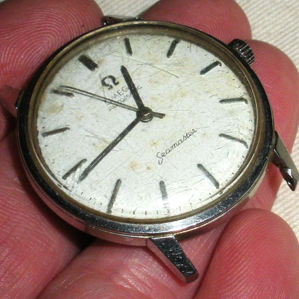 VINTAGE OMEGA AUTOMATIC STAINLESS STEEL 552 MOVEMENT WATCH WORKS ...
