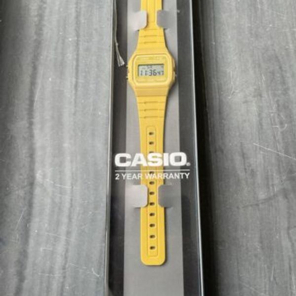 Casio Vintage classic F-91W Mustard Yellow Resin watch | WatchCharts ...