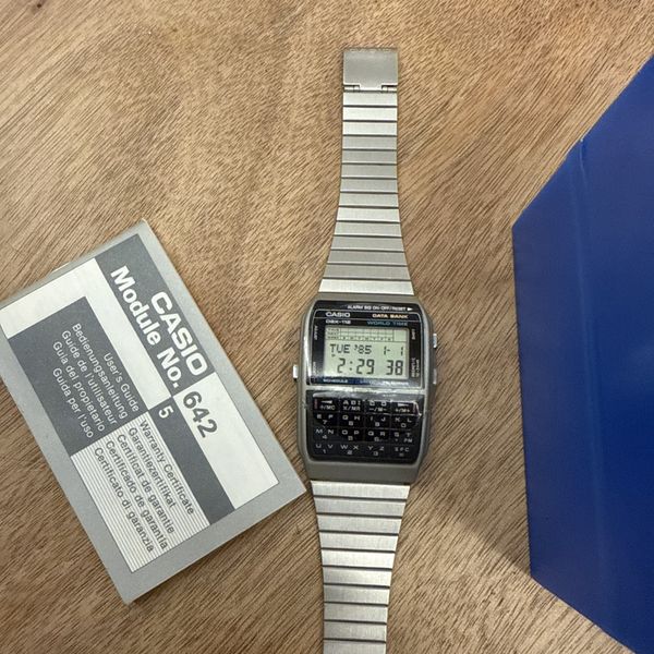 Casio Vintage Watch DBX-112 Nos New Rare Box 80s LCD Calculator World ...