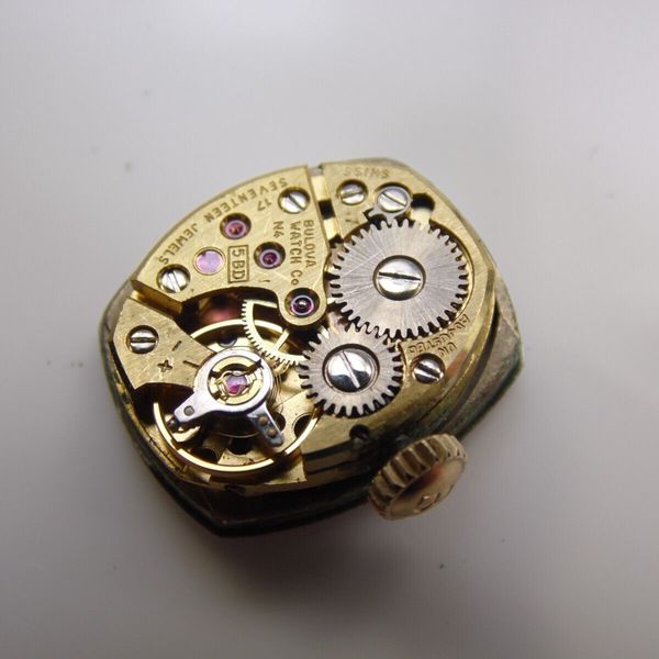 Vintage 1970's Bulova 5BD 17 Jewels Swiss Mechanical Watch Parts/Repair ...
