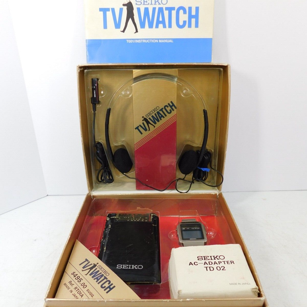 VINTAGE 1980s ANTIQUE OLD SEIKO WRIST WATCH WITH WORKING TELEVISION ...