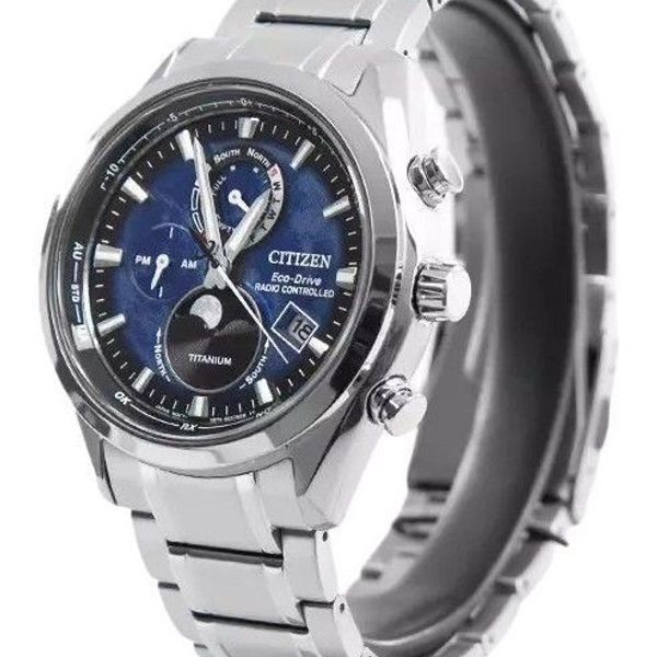 Citizen Tsuku-yomi Chronograph Blue Dial Eco-Drive 100M Men's Watch ...