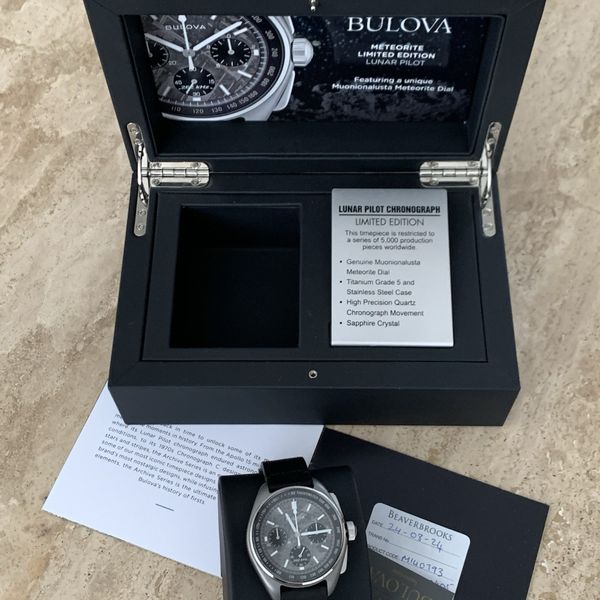 Bulova Lunar Pilot Meteorite Dial Limited Edition Men's 96A312 (MINT ...