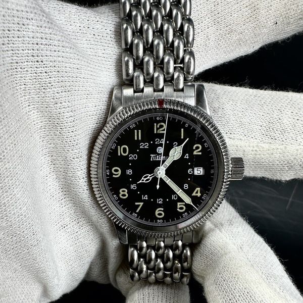 Tutima Pilot's Watch GMT Men's 36.5mm, Vintage, Certificate, 63902REF ...