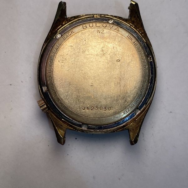 Vintage Bulova Accutron N2 2180 18K Gold Electroplate Menâ s Watch Made ...