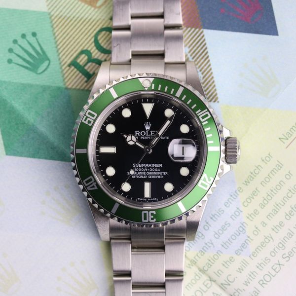 FS: 2005 ROLEX 16610LV Submariner "Kermit" with Box & Papers ...