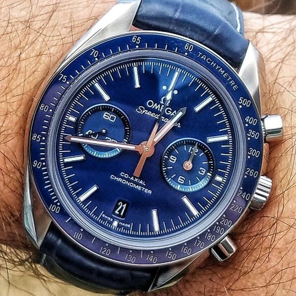 OMEGA Speedmaster Titanium Blue Dial on Strap! | WatchCharts