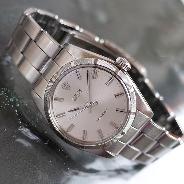 OH finished Rolex 6427 Oyster Precision 1967 made Finely engine turned ...