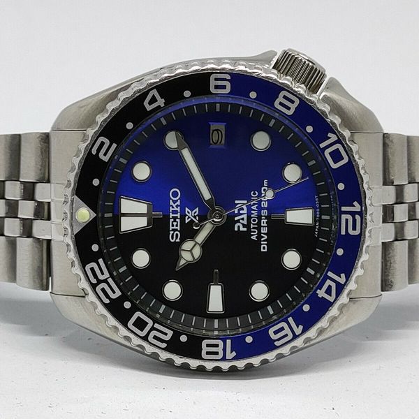SEIKO DIVER AUTOMATIC MENS WATCH 7002-700A BLUE BLACK PADI PROSPEX SN ...