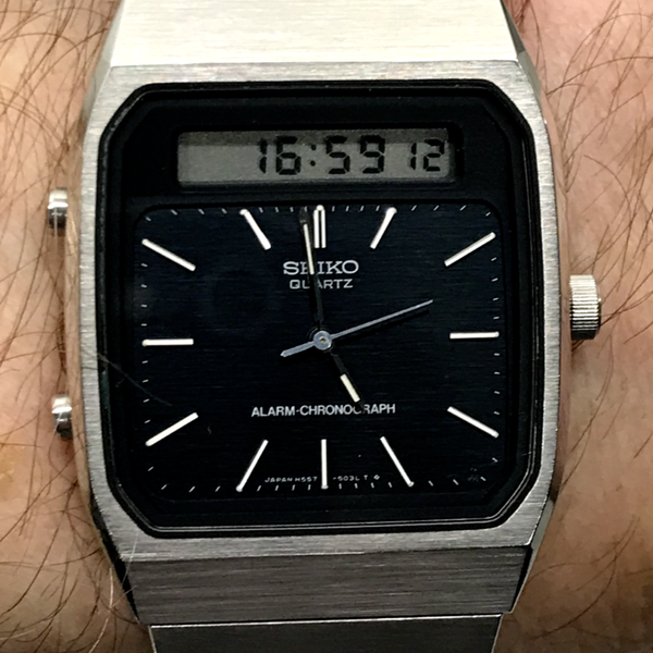 Seiko H557-503A Quartz Analogue/Digital Alarm Chronograph -Pristine ...