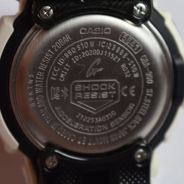 CASIO GBA900-7A (5641) Men's G-Shock White Analog/Digital Watch NEW ...