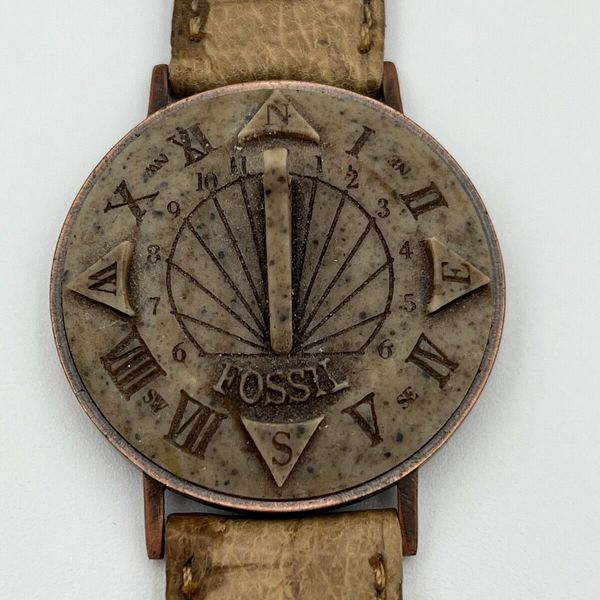 Fossil Sundial Wristwatch Vintage 1980s Fashion in Time The Original ...