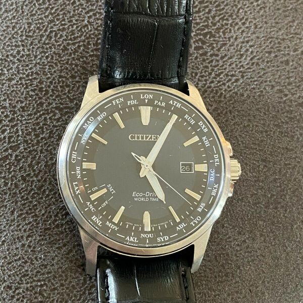 Citizen Eco-Drive Men's World Time Perpetual Calendar 41mm Watch BX1000 ...