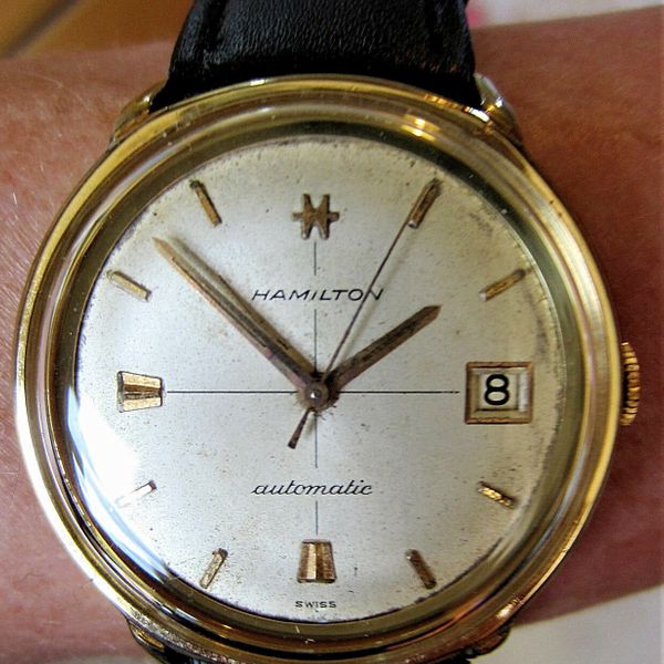 Superb Gents 1960's Swiss GP Hamilton 21J Automatic ETA 2452 Date Watch ...