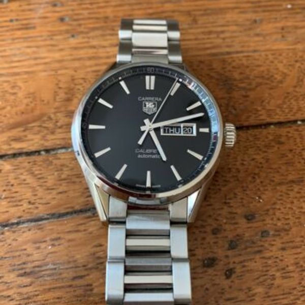 Tag Heuer Carrera Day Date Automatic Calibre 5 Men’s Watch WAR201A 41mm 7.5" | WatchCharts ...