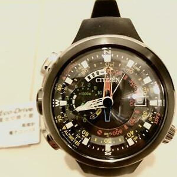 Citizen Titanium Black Altichron Eco-Drive Solar Mens Watch Authentic ...