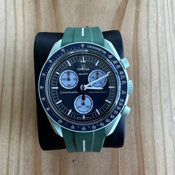 Swatch X Omega MISSION ON EARTH Blue Men's Watch -SO33G100 Full Set Box ...