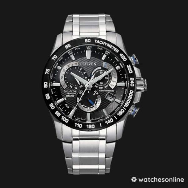 Citizen CB5908-57E Eco-Drive Titanium Atomic Chronograph Tachymeter Men ...