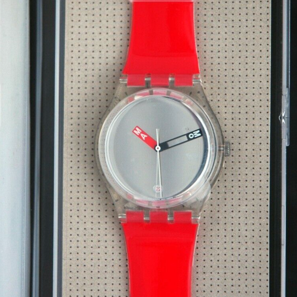 2000 SWATCH x MOMA Limited Edition GZ406D Red Band Museum of Modern Art ...
