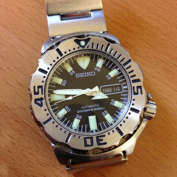 SOLD: Seiko Monster Black Dial Gen 1 $120 | WatchCharts Marketplace