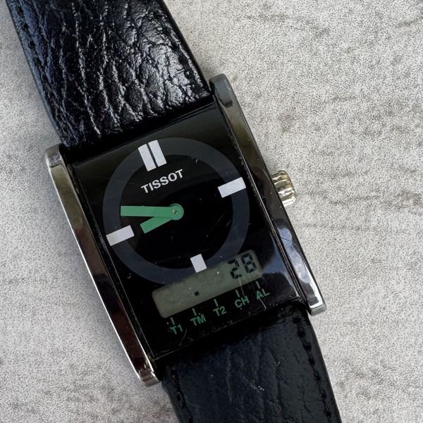 Vintage Tissot Two Timer D377 Analog Digital Watch â Working Hands ...