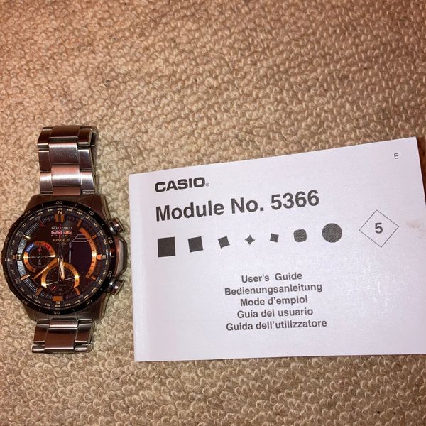 Casio Red Bull Infinity Racing Edifice watch - Black & Gold Dial ...