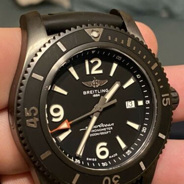 Breitling Superocean 46 Automatic Black Dial Men's Watch M17368B71B1S1 ...