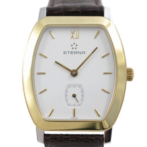 [Used] ETERNA Eterna tonneau type case 18K bezel manual winding men's ...
