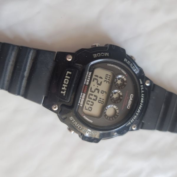 Gents Casio W-214H 3225 Digital Mens Watch Alarm WR 50m Casio Sport ...