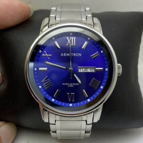 ARMITRON Men's Watch-20/4935SV Japan W/R 165ft Stainless Steel SILVER ...