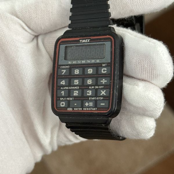 Rare Vintage Timex Calculator Keyboard Menâ s Digital Watch JDM 1980s ...