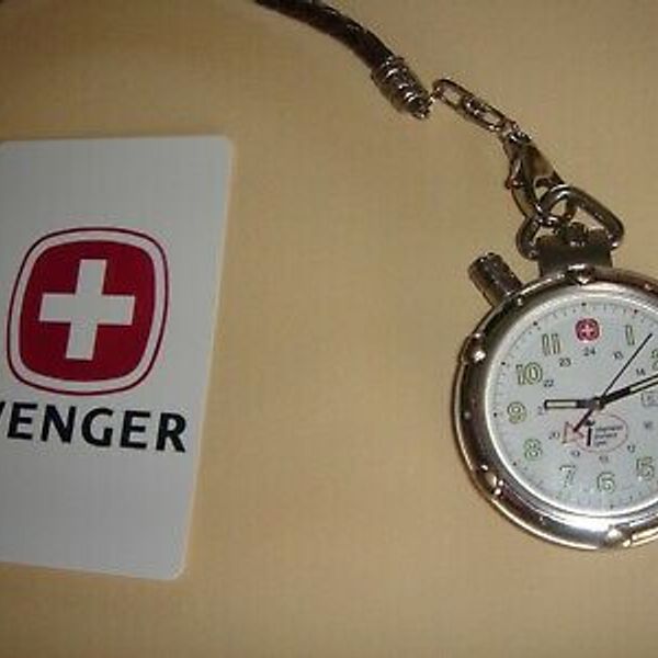 Wenger Victorinox Alarm Schweizer Taschenuhr, Wecker Lederkette braun ...