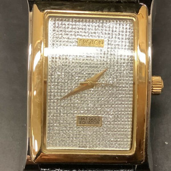 Ladies' Croton Equator Swiss Quartz Watch 18K GOLD Crown Crown And ...