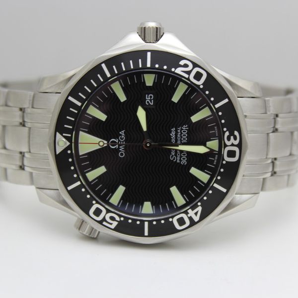 SOLD Omega Seamaster Pro 300M SMP Quartz 2264.50 Black Wave Dial Sword ...
