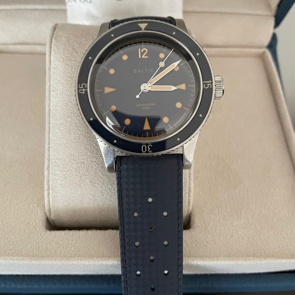 FS Only: Baltic Aquascaphe Blue Gilt on Blue Rubber Strap $539 ...