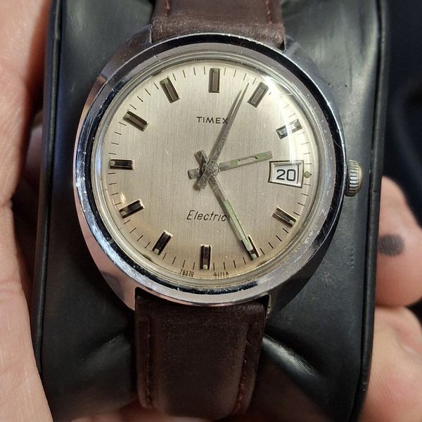 Timex Electric 1971 Silver Tone Silver Dial Mens Vintage 1970s Watch ...