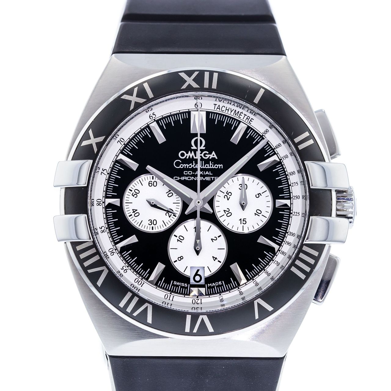 FSOT: OMEGA CONSTELLATION DOUBLE EAGLE CO-AXIAL CHRONOGRAPH RUBBER 1819 ...