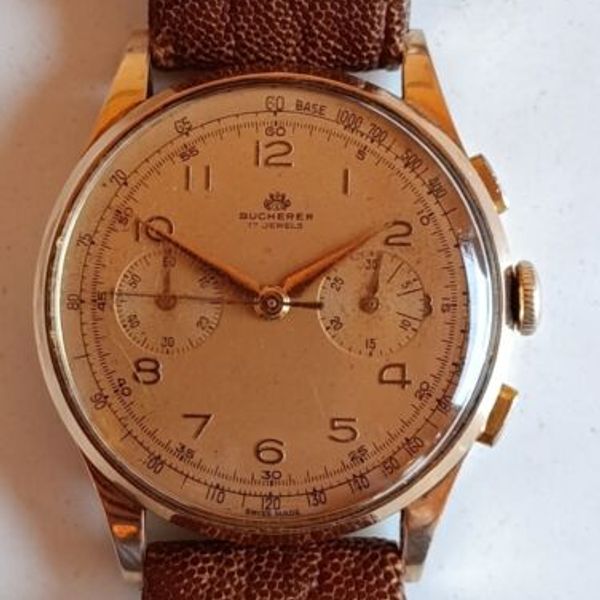 Vintage Bucherer Chronograph 18ct Gold | WatchCharts Marketplace