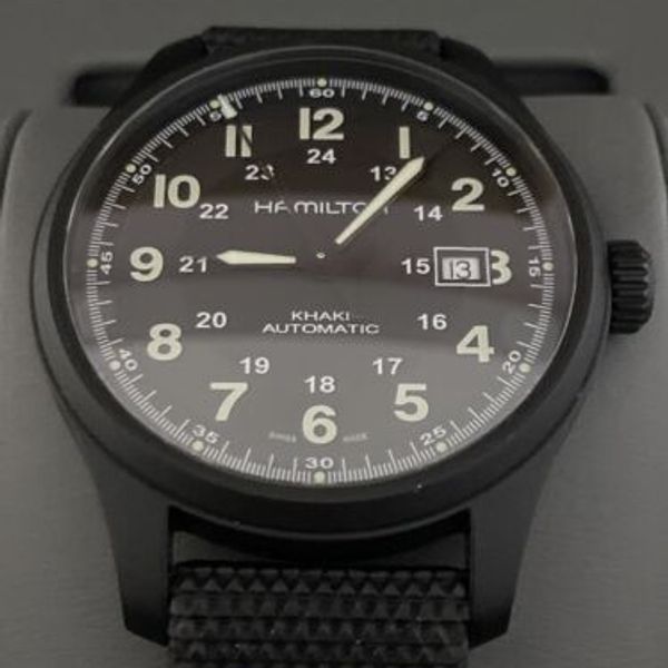 Hamilton H705751 Khaki Field Titanium Auto Analogue Nylon Men's Watch ...