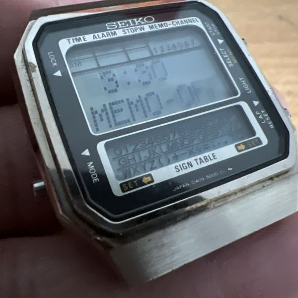 Vtg SEIKO Smart Watch 1980's Memory Sign Table Digital ð D409-5020 NEW ...