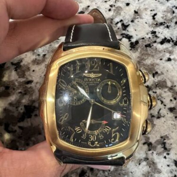 Invicta Swiss Chronograph WR 100M Gold-Tone Men's Watch | WatchCharts ...