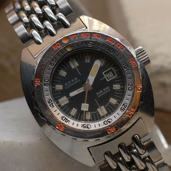 VINTAGE 1960'S WOMENS DOXA SEAMAID SUB 200 US DIVERS ORIGINAL/RARE ...