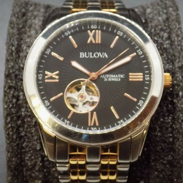 Bulova Wilton Men's Automatic Power Reserve Two-Tone Bracelet 42mm ...