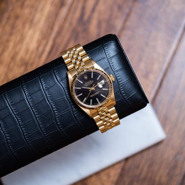 [WTS] 1982 Rolex 16018 Datejust Yellow Gold Jubilee Black Dial ...