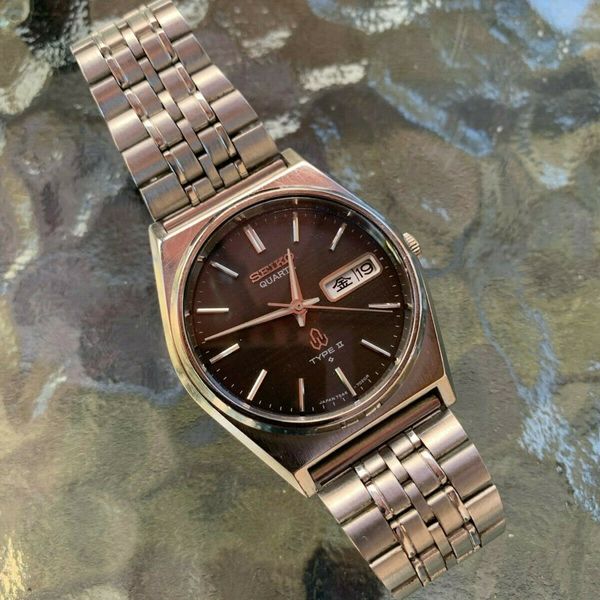 1978 SEIKO TYPE 2 QUARTZ WATCH 7546 7050 WITH KANJI DAY WHEEL AND SEIKO ...