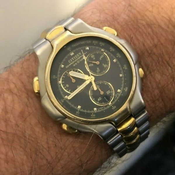 Gents Citizen Chronograph Vintage WR10 Two Tone 3560-351576 Y new ...